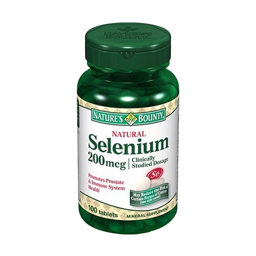 Natures Bounty Natural Selenium Yeast 200 Mcg Dietary Supplements ...