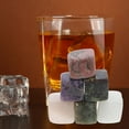 6 pcs Whiskey Stone Ice Cubes Reusable Ice Cubes Quartz Stone Drinks ...