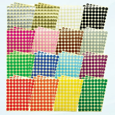 Royal Green Color Coding Round dot Stickers 1/2 inch Labels in 18 ...