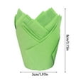 50Pieces Tulips Shape Muffins Cups Oil Proof Cupcake Cases Elegant ...