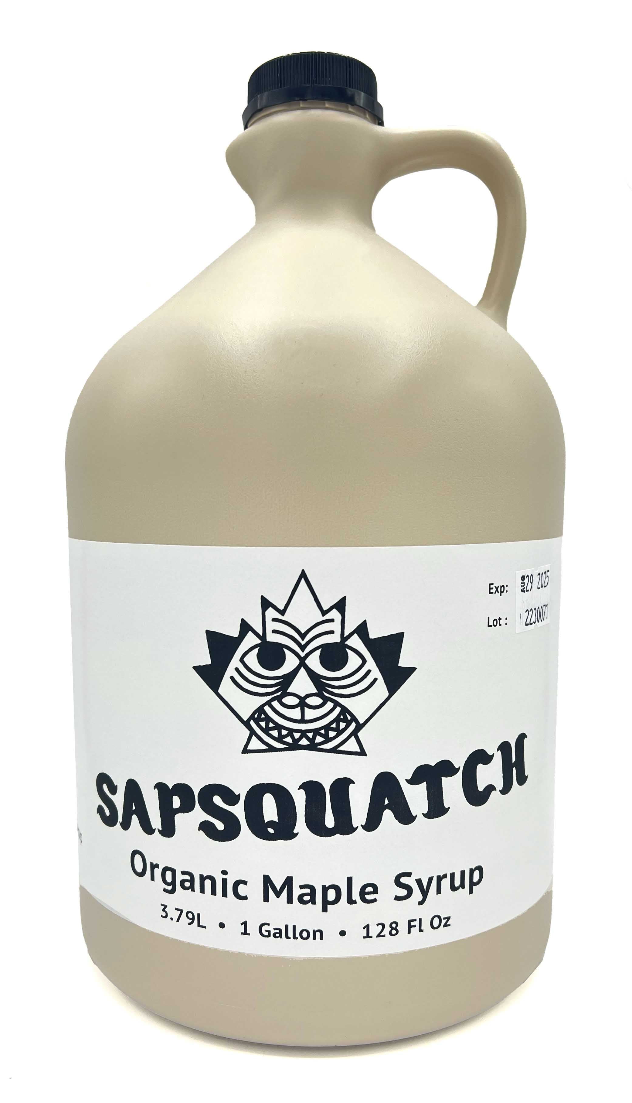 Sapsquatch Organic Maple Syrup - Gallon - Grade- A Amber Rich - Walmart.com