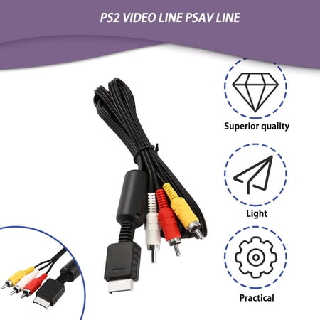 5 PACKS PS2 Video Cable AV Cable NEW RCA Audio Video Composite TV ...