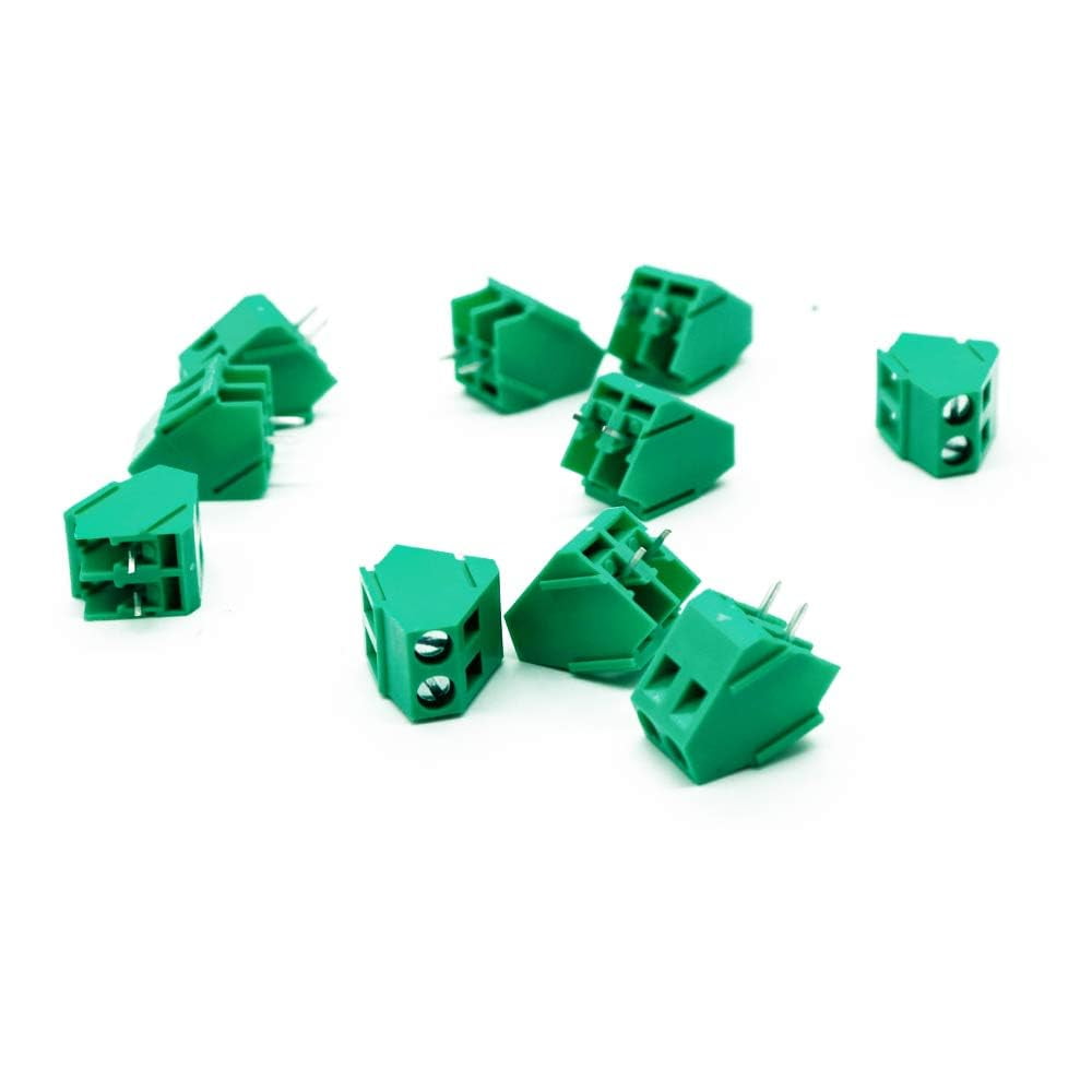 Treedix 10PCS 5mm Pitch Screw Terminal Block Connector 2 Pin Straight ...