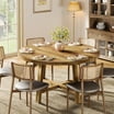 Tribesigns Round Dining Table for 4 People, 47 inch Kitchen Table with ...
