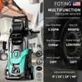 Foting Electric Pressure Washer, 4500 PSI at 3.2 GPM, Corded Electric ...
