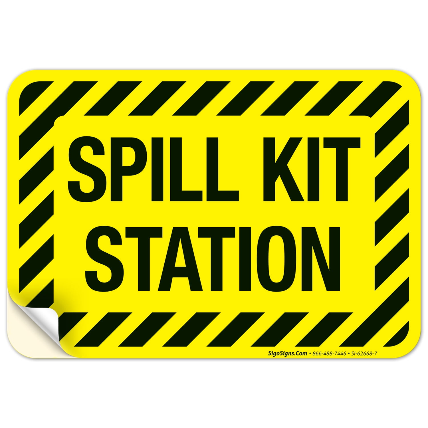 Spill Kit Station Sign, - Walmart.com