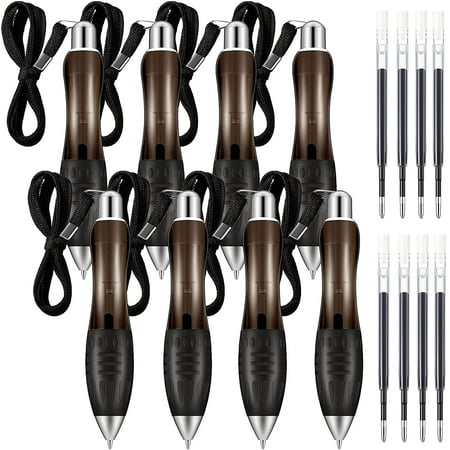 8 Pieces Retractable Big Fat Pen Heavy Weighted Ballpoint Pens Mini ...