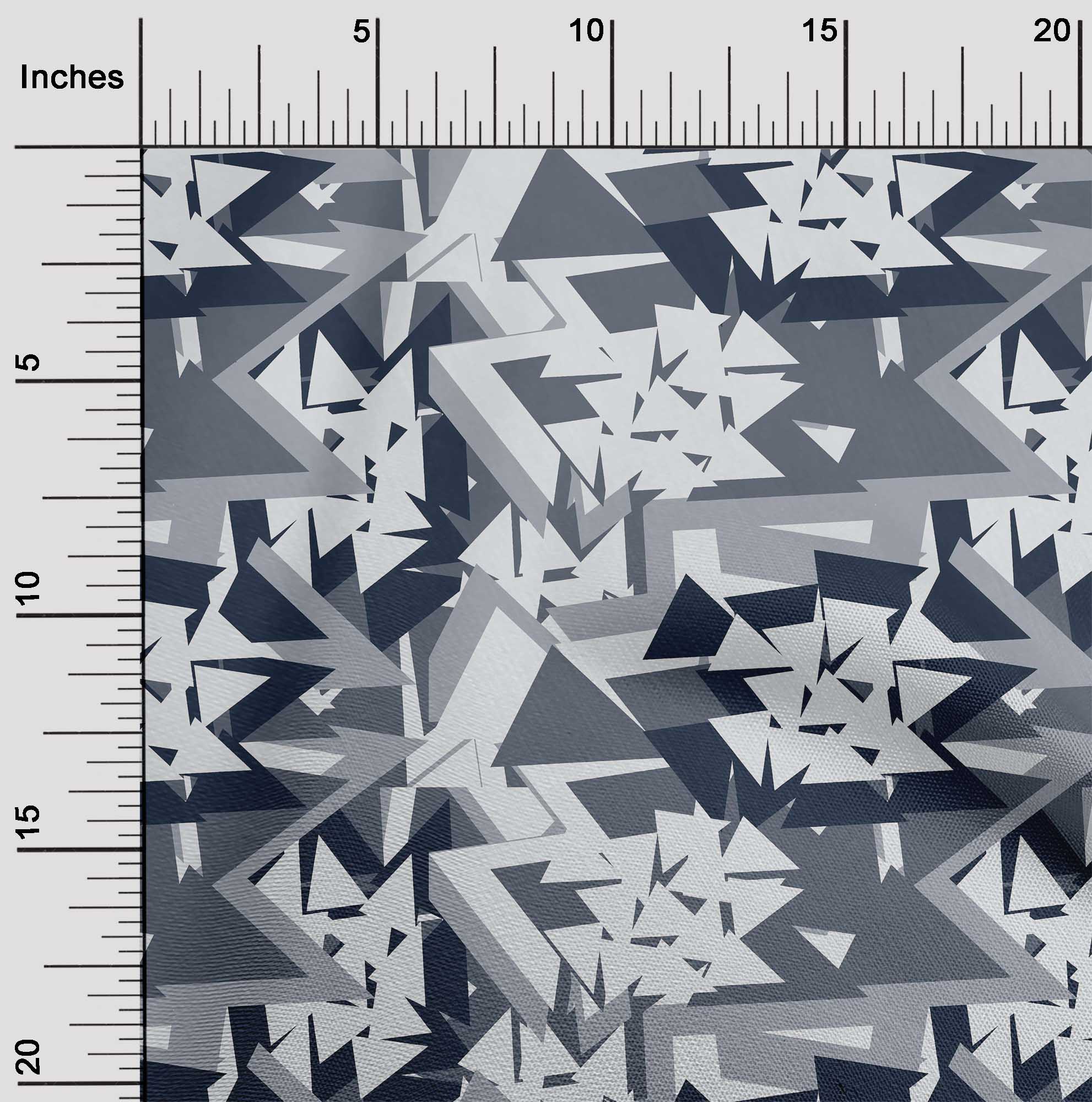 oneOone Silk Tabby Fabric Triangle Geometric Print Fabric By Yard 42 ...