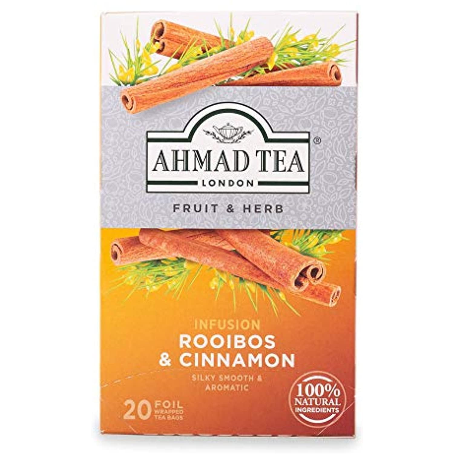 Ahmad Tea Tea Infusion, Rooibos & Cinnamon, 30G, 20 Count - Walmart.com