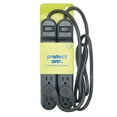 Onn+ Surge Protector with 6 Outlets, 2.5ft Power Cord, Gray, 500 Joule ...