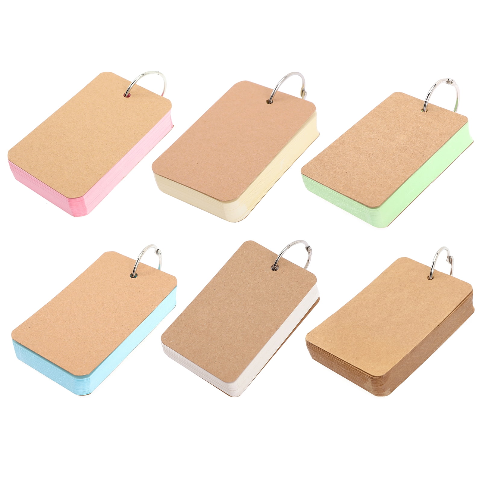 OUNONA Cards Blank Sticky Paper Ring Pads Flash Flashcards Studying ...