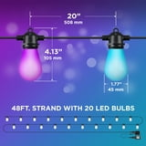 Merkury Innovations Indoor + Outdoor Cafe Lights | Multicolored LED ...
