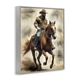Stupell Industries Gallop Horse & Cowboy Gray Framed Giclee Art, design ...
