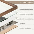 11x14 Picture Frame, Sourced Walnut Wood Photo Frames with HD Tempered ...