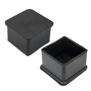 Flyshop Square Synthetic Rubber Leg Tips Furniture Chair Leg Caps Floor ...