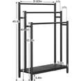 46" Extra Large Freestanding Towel Rack Stand for Bathroom, 3 Tier ...