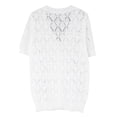 Avolia Women's Hollow Out Knit Cardigan Short Sleeve Open Front Beach ...