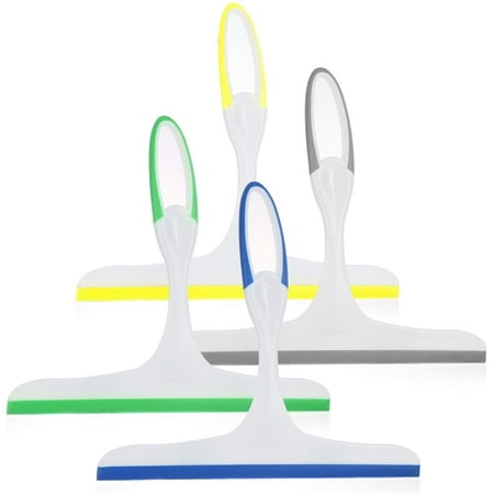 Rubber Squeegees Pack of 4: Streak-Free Handheld Squeegee Cleaner with ...