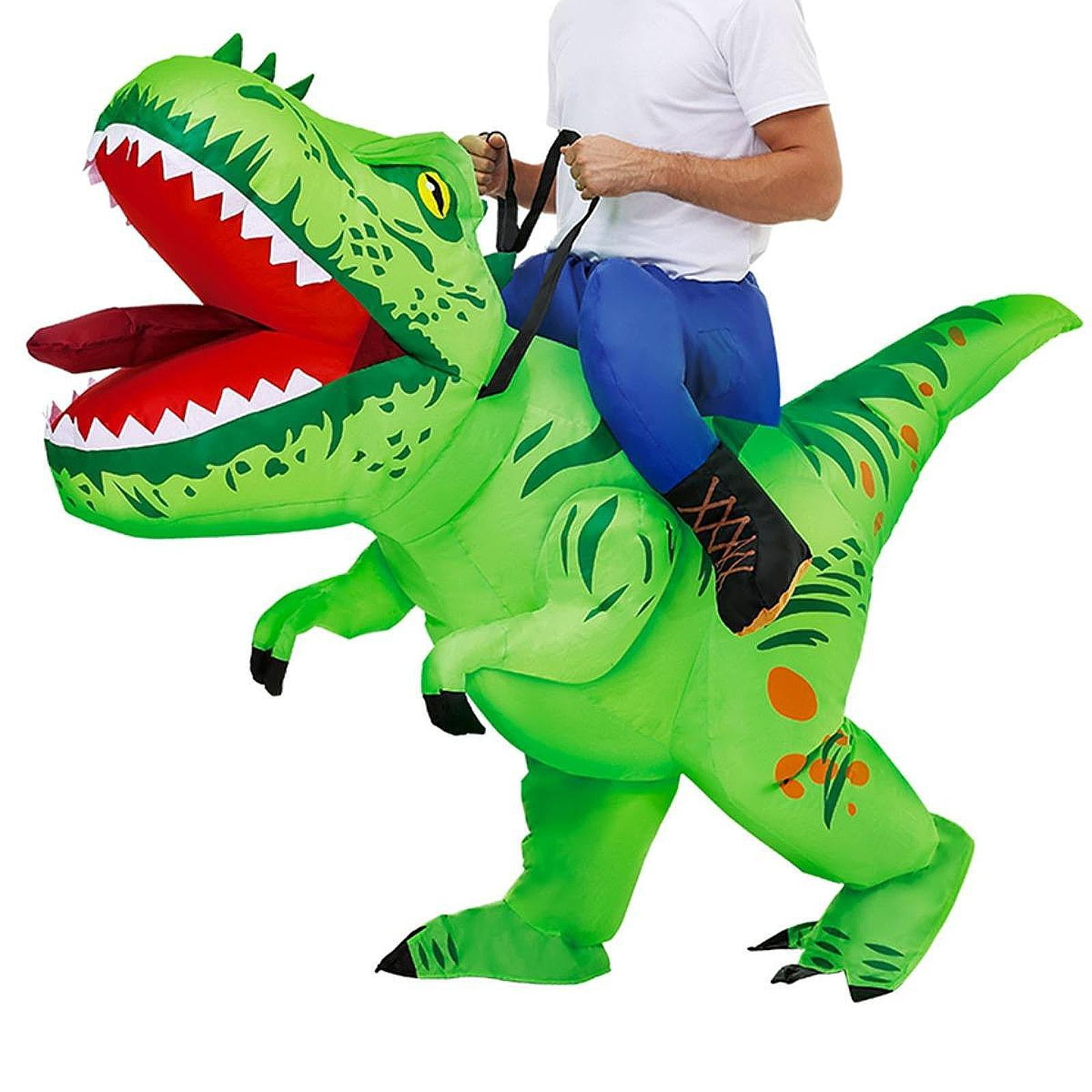 Disfraz inflable de dinosaurio para montar, disfraz de Halloween para ...