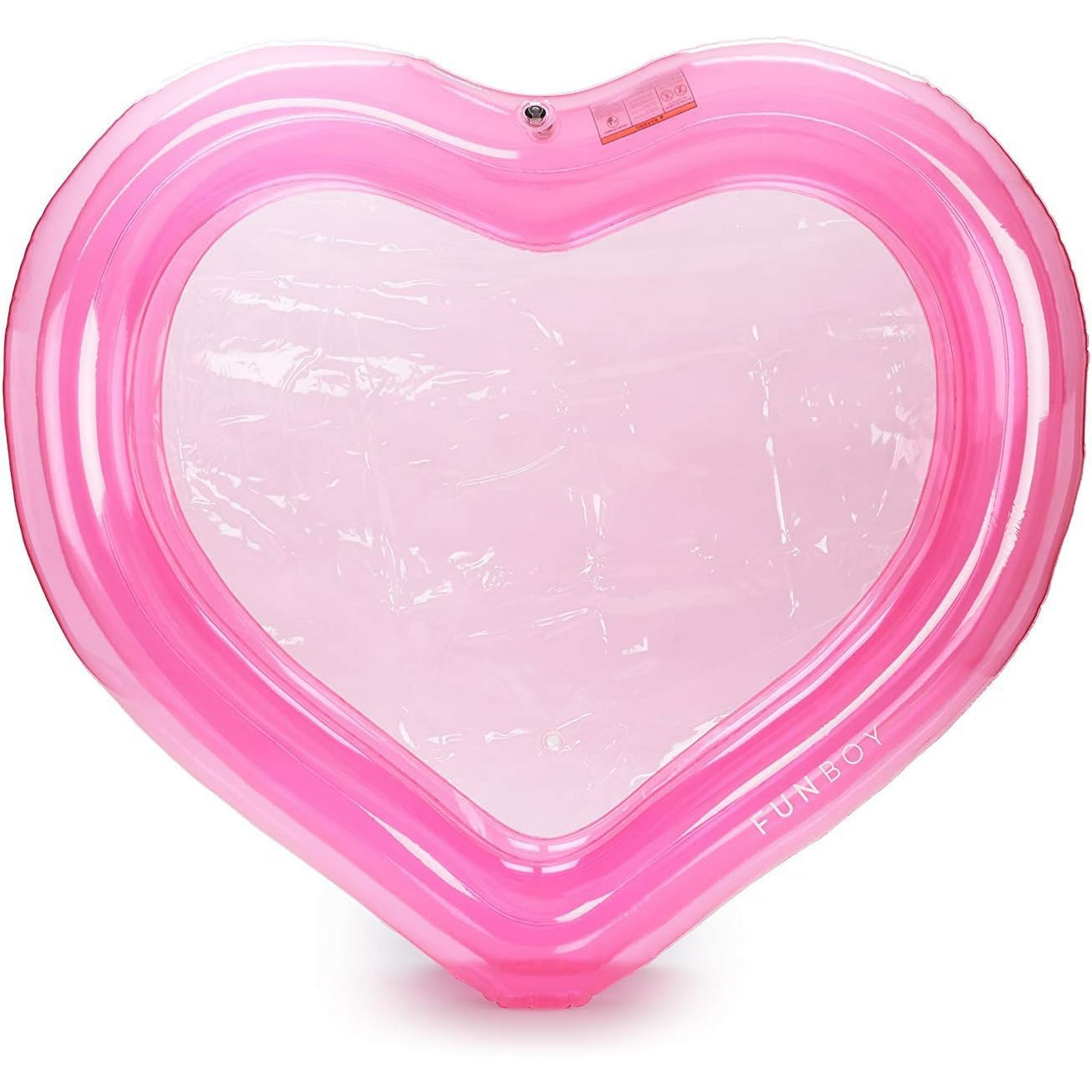 Click here for Funboy Giant Inflatable Luxury Clear Pink Heart Ki... prices