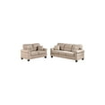 Sand Fabric 2 Pieces Sofa Set With Pillows In Beige - Walmart.com