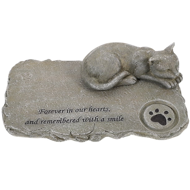 Cat Memorial Headstone Cat Tribute Statue Cat Passing Away Gift Pet ...