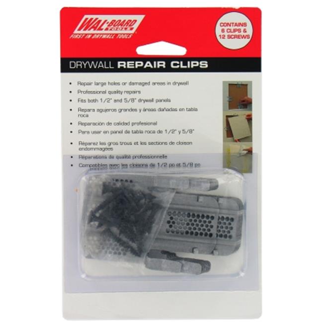 Walboard Tool 54-014 6 Count Drywall Repair Clips - Walmart.com