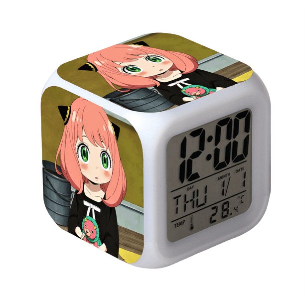 SAYDY Anime Alarm Clock One Piece LED Square Clock Digital Alarm Clock ...