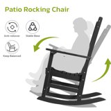 Outdoor Rocking Chairs Set of 2,All Weather Resistant Poly Lumber ...