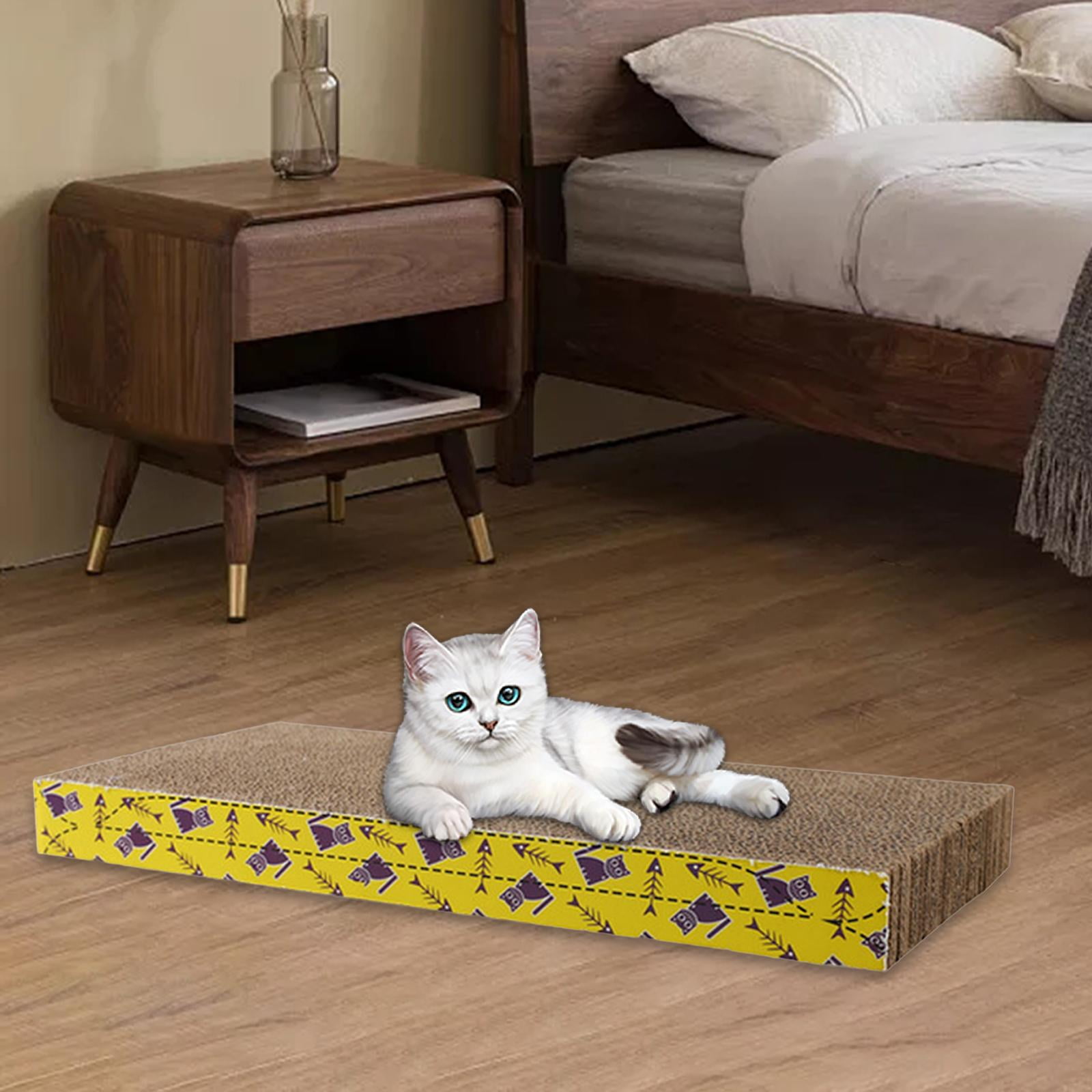 Cat Scratchers Cardboard Scratch Pad Nest Interactive Toy Training Mat ...