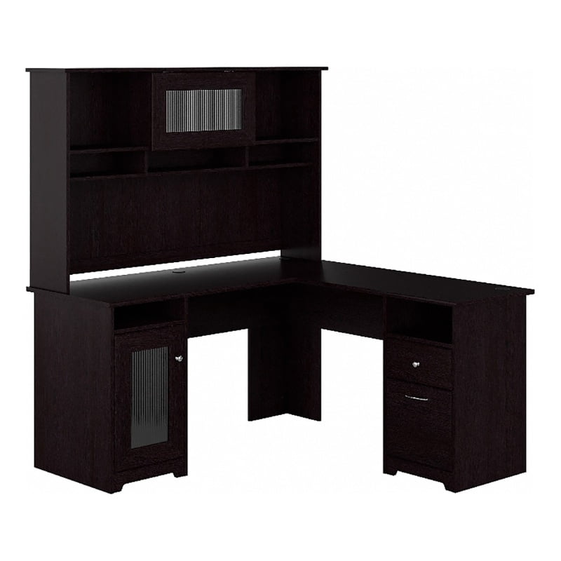 Scranton & Co Modern Engineered Wood L Shaped Desk with Hutch in ...