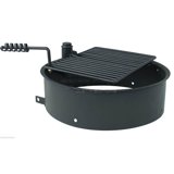 Titan Great Outdoors 24-in Steel Fire Ring with 15.5-in. x 19.5-in ...