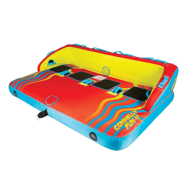 Connelly Fun 4 Person Inflatable 2 Way Towable Water Inner Tube ...