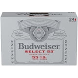 Budweiser Select 55 American Lager Beer 24 pack 12 fl oz Aluminum Cans ...
