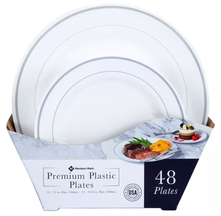 Premium Plastic Heavyweight Plates, Combo Pack (48 ct.) - Walmart.com