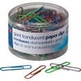 Officemate Giant Translucent Paper Clips, Assorted Colors, Box of 6 ...