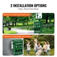 VEVOR Dog Poop Bag Dispenser with Hand Wash Bottle, Lockable Outdoor ...