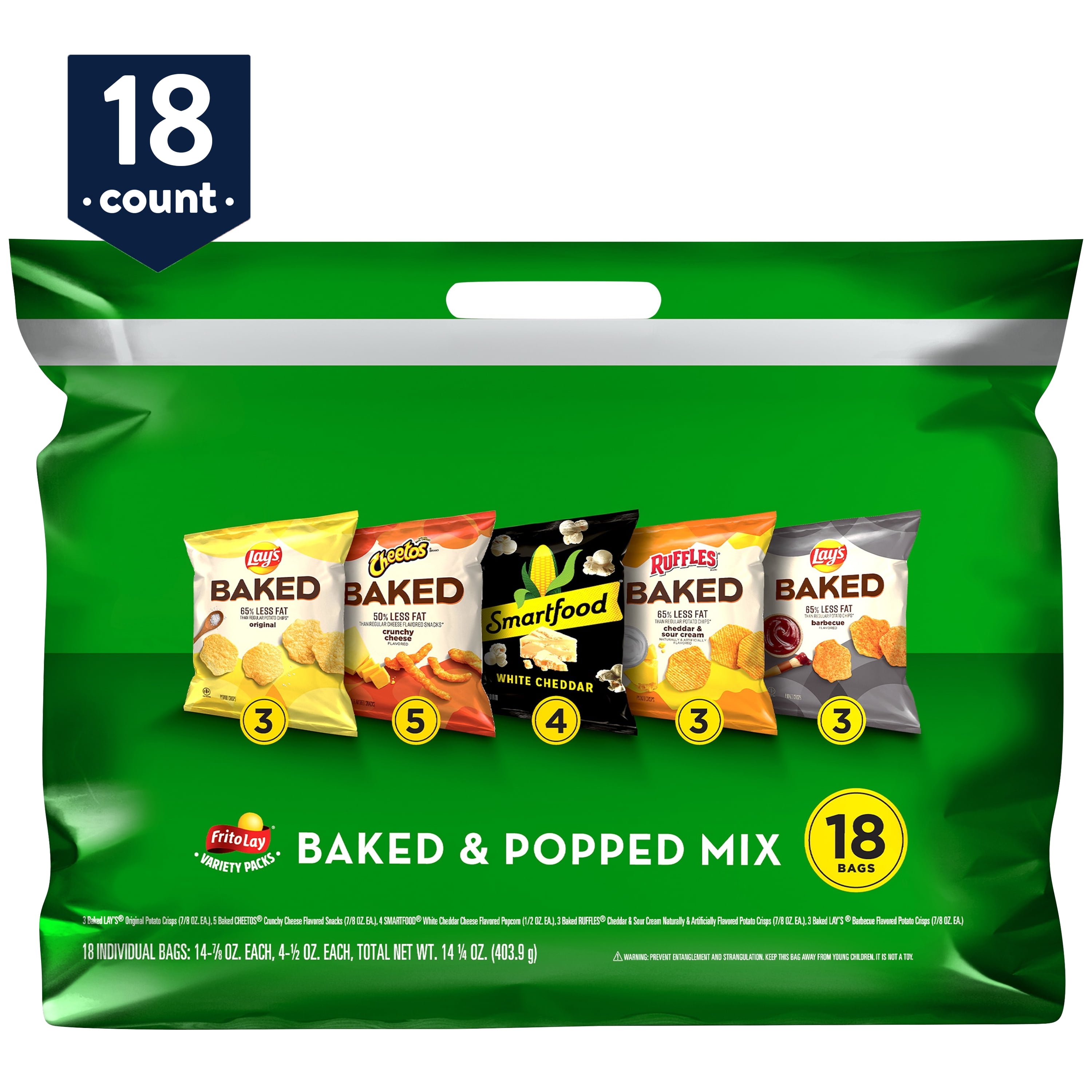 Frito Lay Baked & Popped Mix Variety 14.25 oz 18 Count - Walmart.com
