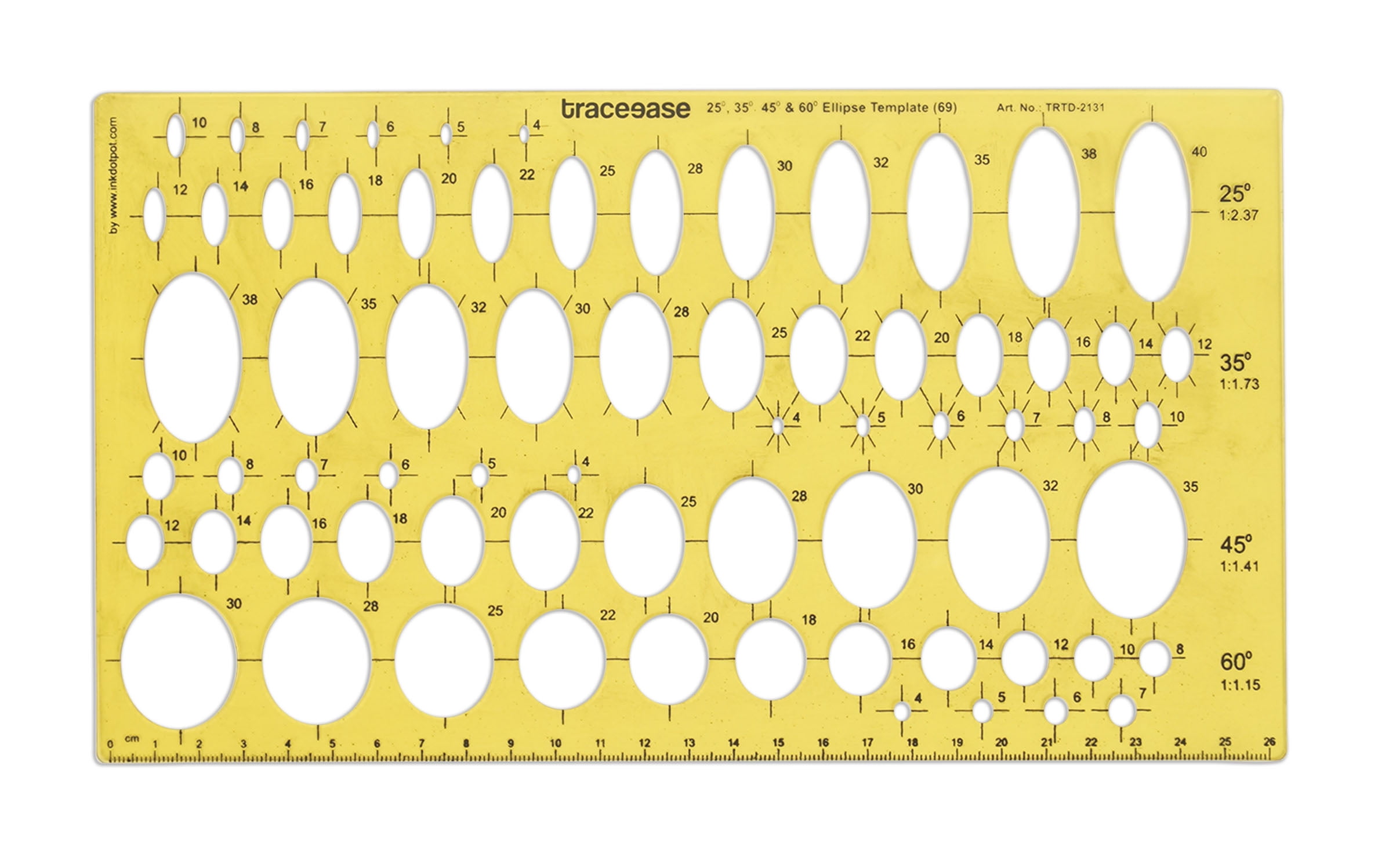 Traceease Geometric Drafting Ellipse Template Drawing Stencil ...