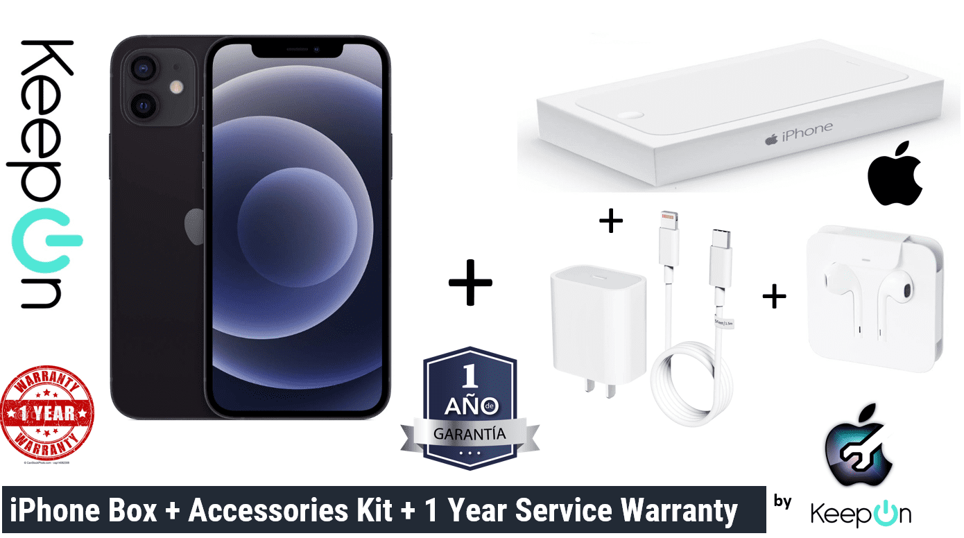 Apple iPhone 12 MINI 64 (Incluye 1 año en Reparacion KeepOn + Cargador ...