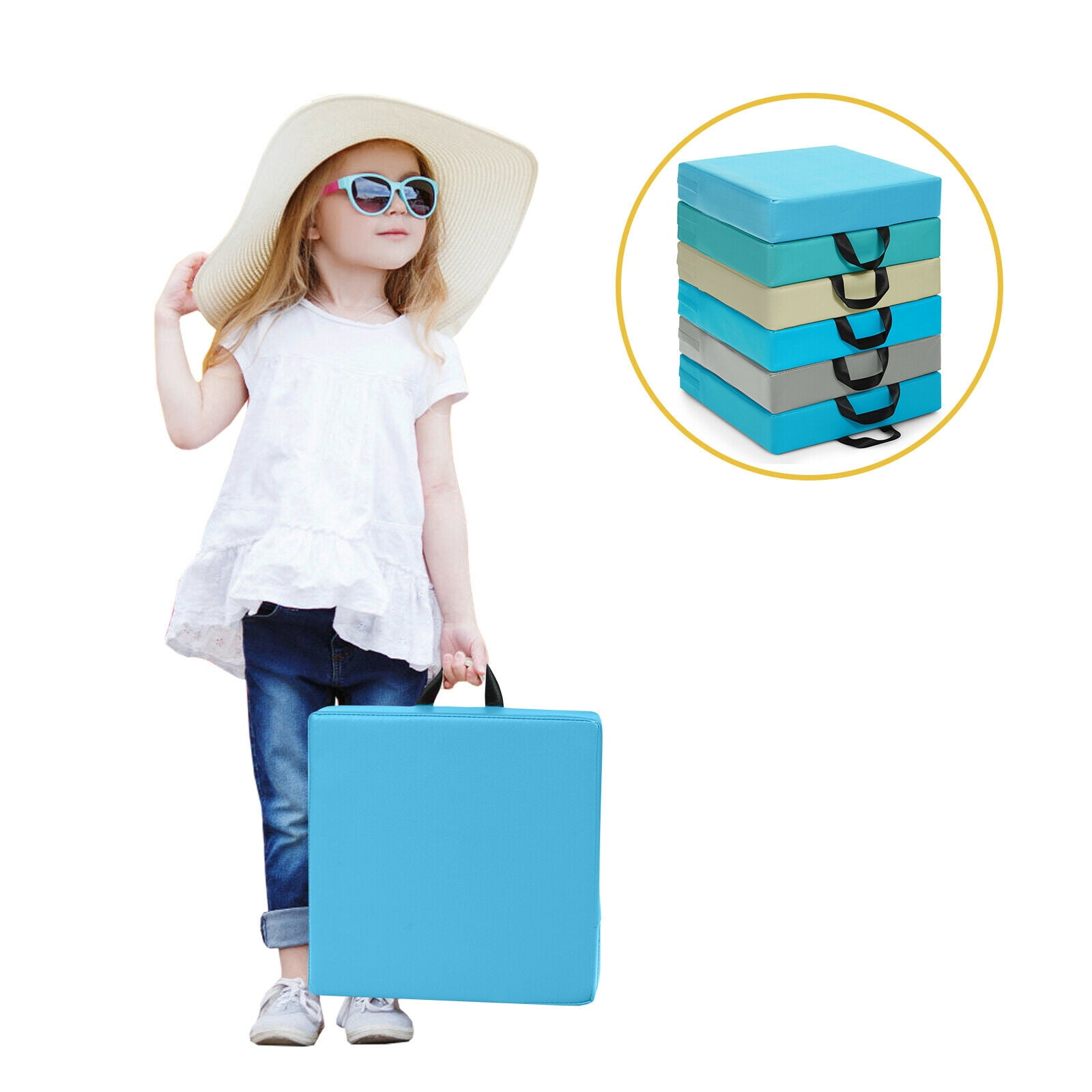 Click here for Gymax 6-Piece 15 Square Toddler Floor Cushions Fle... prices