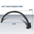 Front Left Fender Flare Wheel Trim Moulding Driver Side Black Fit For ...