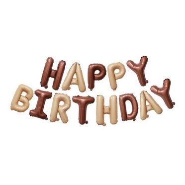 Way to Celebrate Party Decoration "Happy Birthday" Alphabet Foil ...