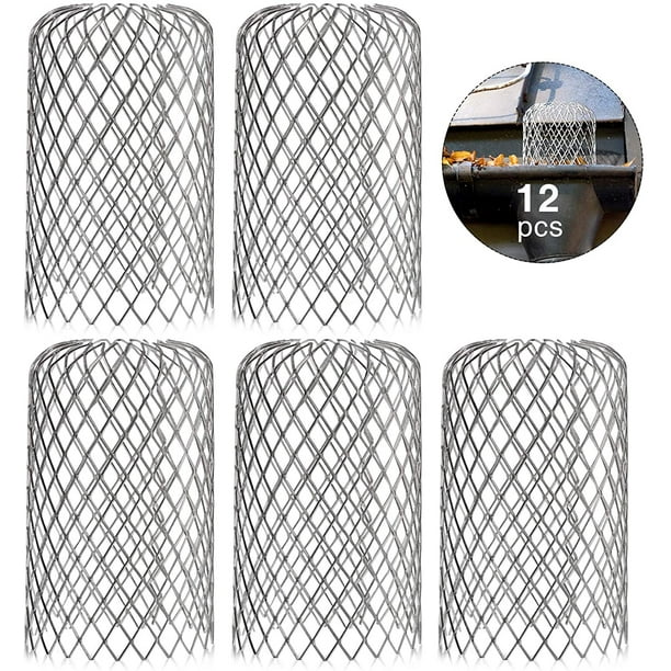 12 Pieces Aluminum Gutter Guard 3 Inch Expand Filter Strainer Metal ...