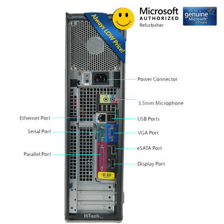 Dell Optiplex 780 SFF PC Intel Core 2 Duo 8GB 250GB DVD Windows 10 Pro ...