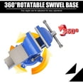 Bench Vise Heavy Duty, Table 6" Vise - Locking Base Clamp Cast Steel ...