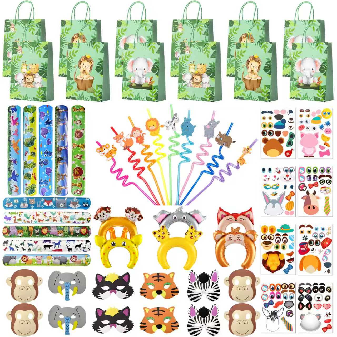 Click here for Elifjoydeco Jungle Animal Party Favors  60pcs All-... prices