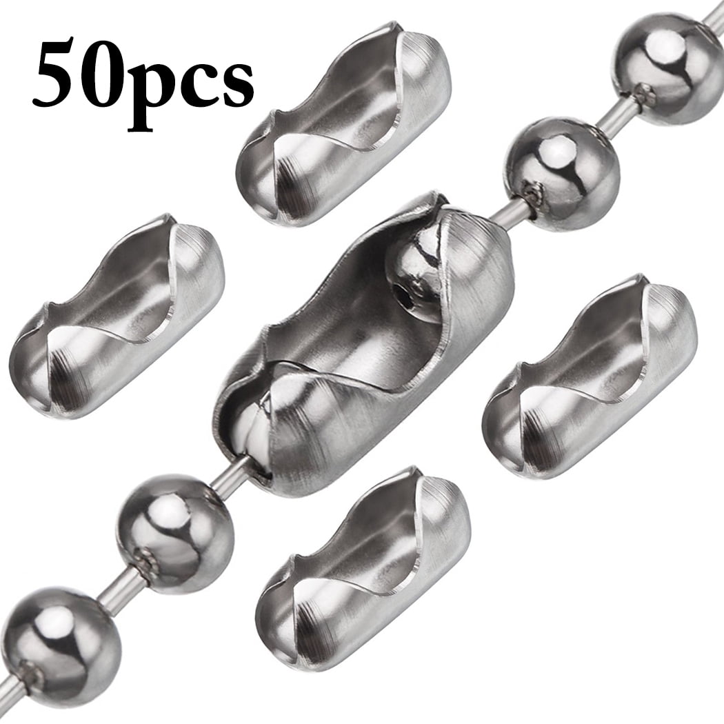 50PCS Ball Chain Connector Stainless Steel Ball Chain Clasp Jewelry ...