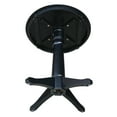 30" Round Solid Wood Counter Height Pedestal Dining Table in Black by ...