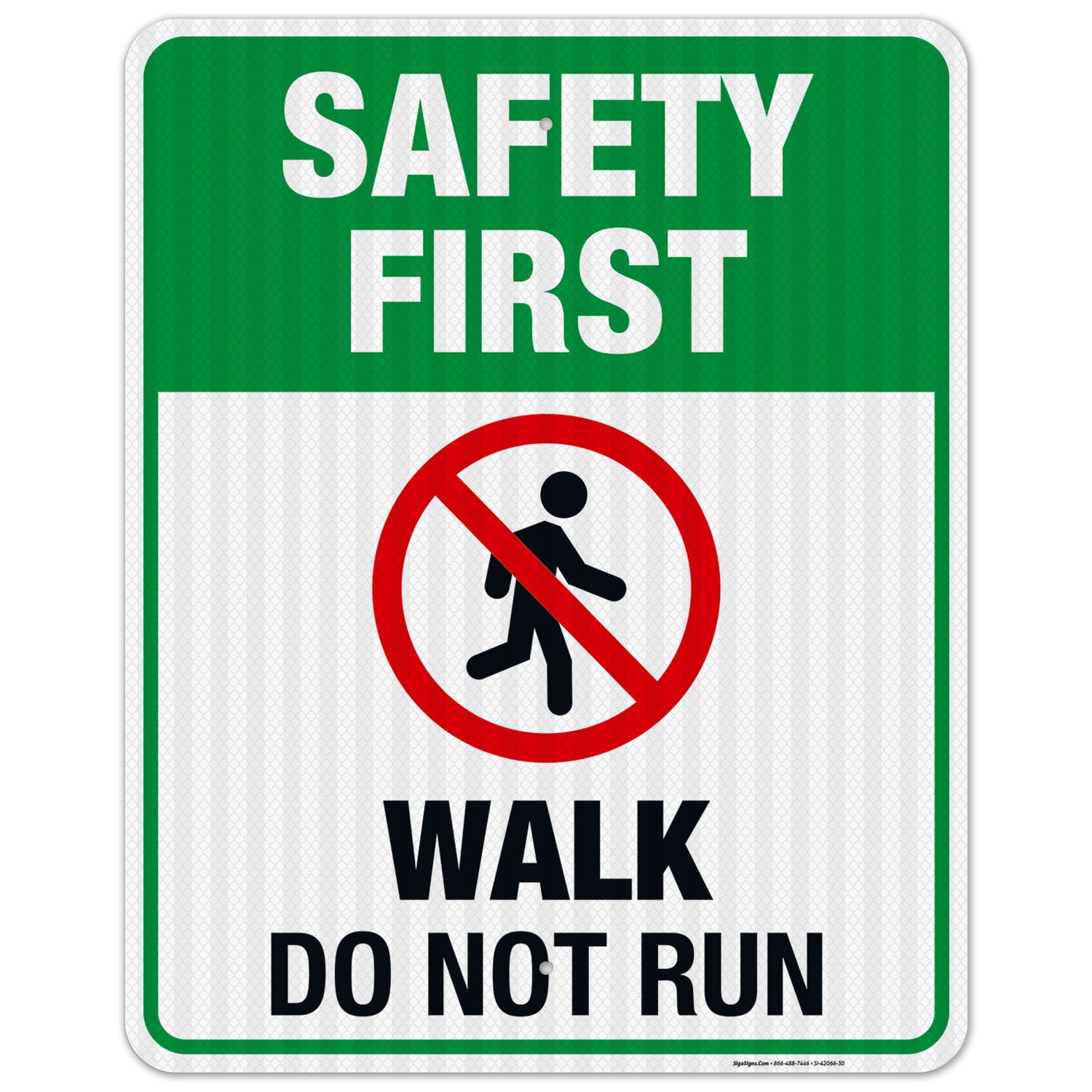 Safety First Walk Do Not Run Sign, Pool Sign, - Walmart.com